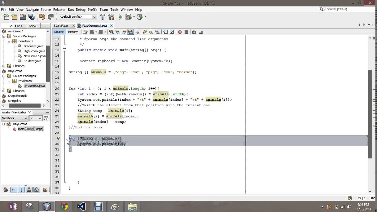 Shuffling Arrays Java
