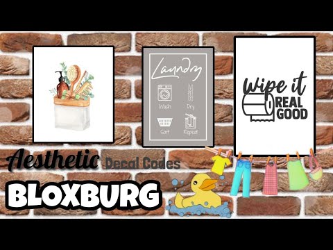 AESTHETIC LAUNDRY AND BATHROOM DECALS FOR BLOXBURG | ROBLOX