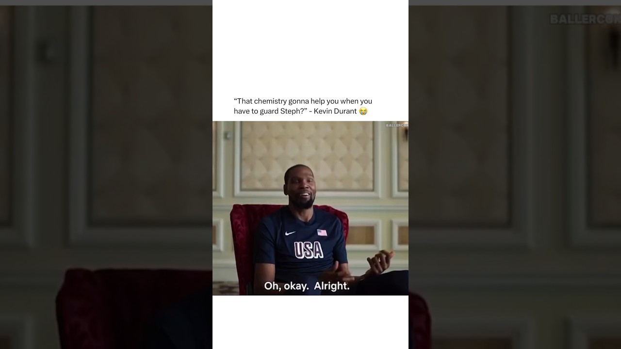 “That chemistry gonna help you when you have to guard Steph?” - Kevin Durant 😭 #ballercontent