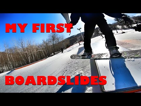 My First Boardslides On A Snowboard