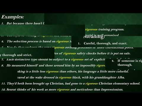 Rigorous Meaning with Examples