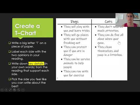 Using a Graphic Organizer to Write an Opinion Essay