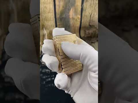S.T Dupont one hole high form, gold diamond pattern warranty.