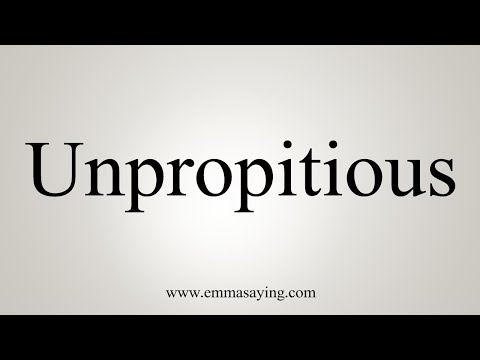 How To Say Unpropitious