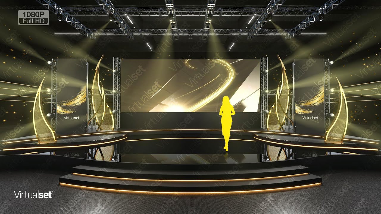 #vmix #virtualset  Virtualset  Set Event Stage 48 Gold