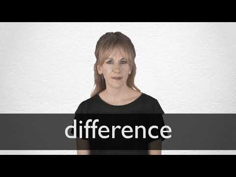 How to pronounce DIFFERENCE in British English