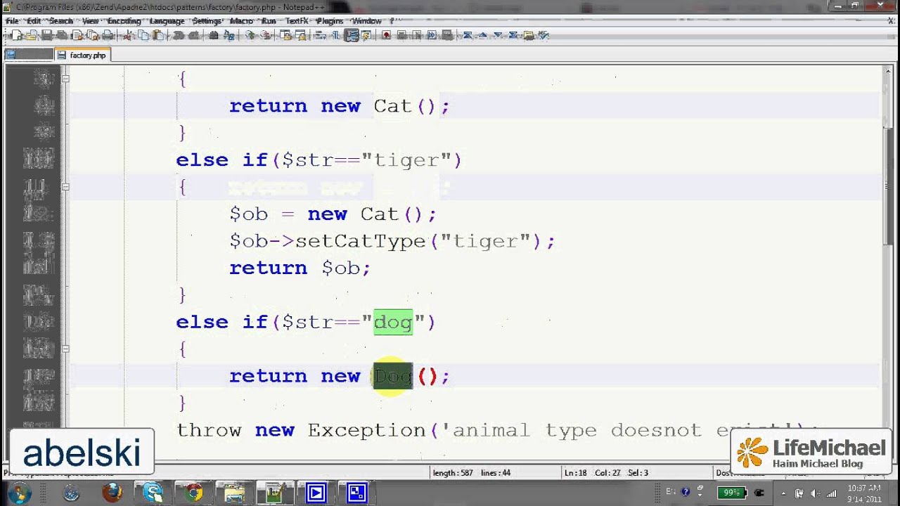 The Factory Design Pattern in PHP