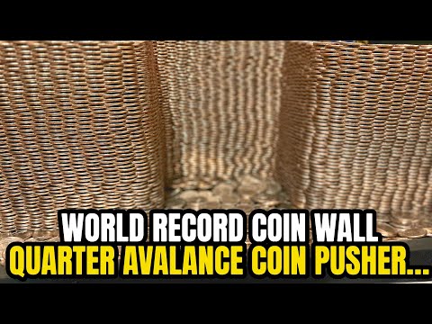 WORLD RECORD COIN WALL… MEGA MONEY AVALANCHE Inside The High Stakes Casino Coin Pusher MEGA JACKPOT!