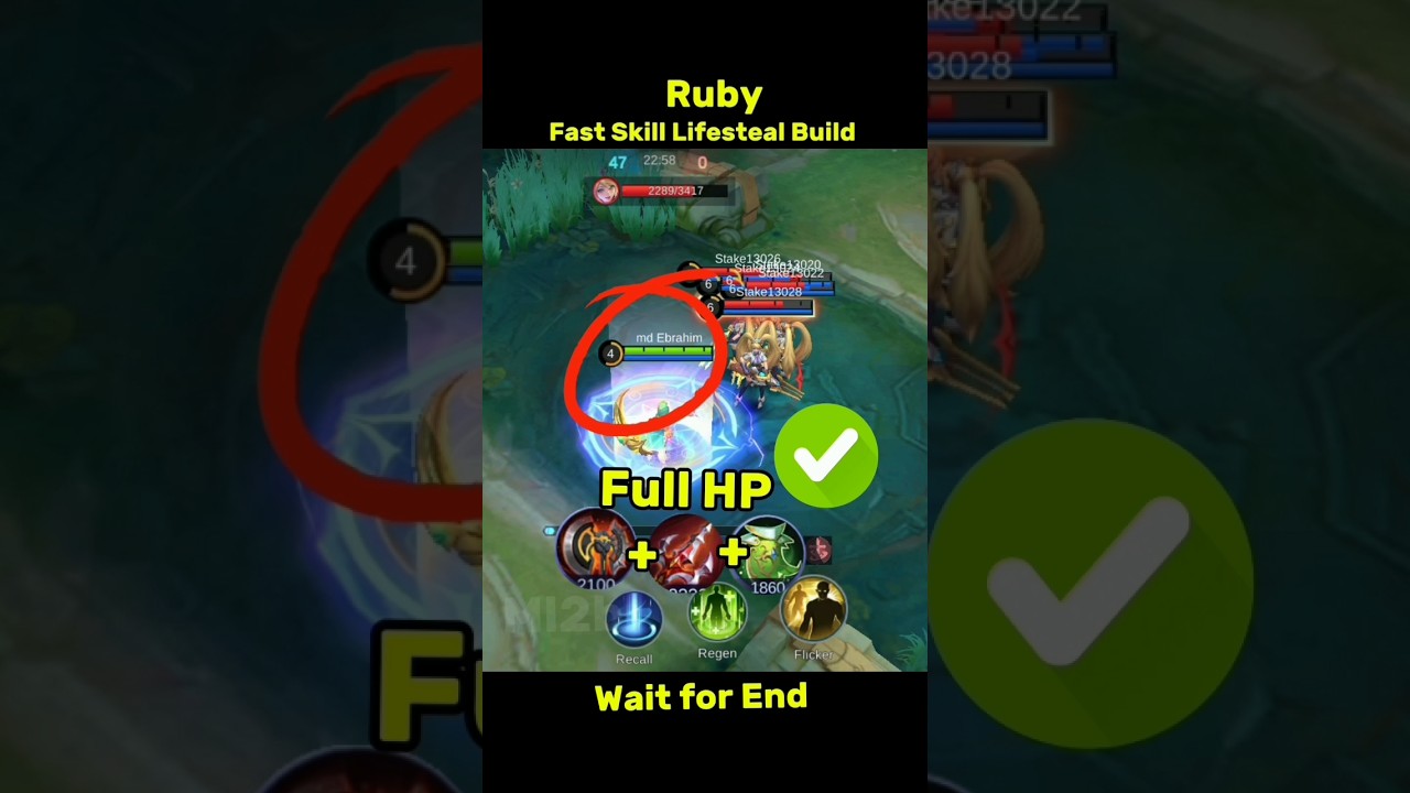 Ruby Best Fast Skill Lifesteal Build Tutorial Mobile legends #ml2b #ruby #mlbb #tutorial #mlbb