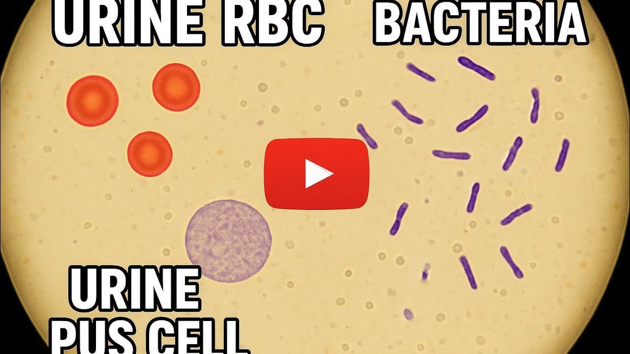 🔬 Microscopic view of Urine RBC & Pus Cells | Pathology Lab Test 🧪