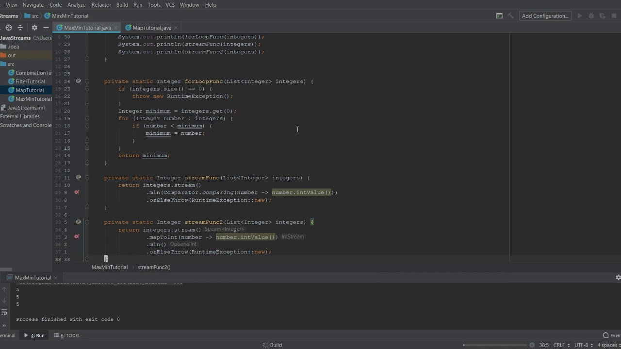 Java 8 Stream Tutorial - Max/Min