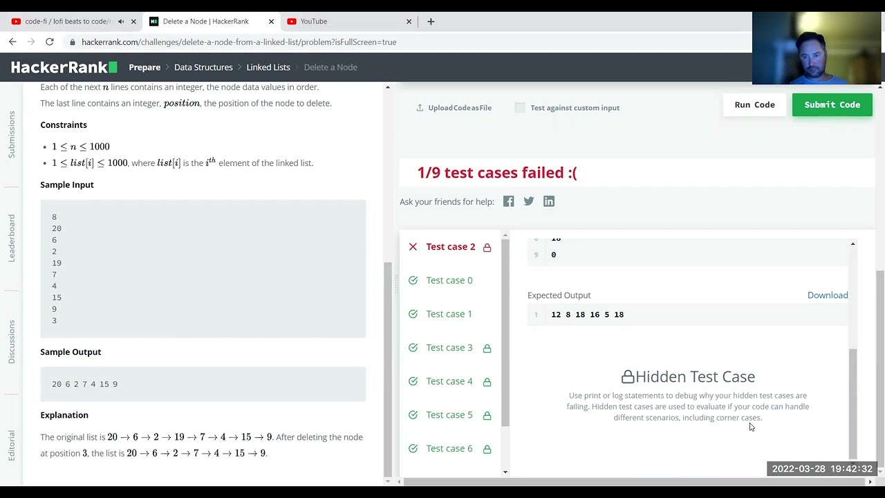 Delete a Node - Hackerrank - Javascript - Singly Linked List