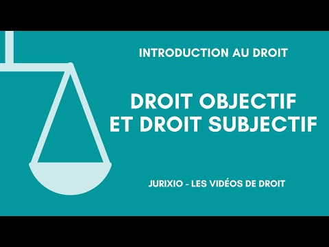 Droit objectif et droit subjectif (définition et exemples) - Cours de droit