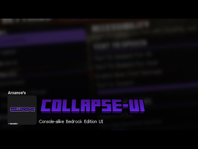 Collapse-UI (Bedrock Edition) Minecraft Texture Pack