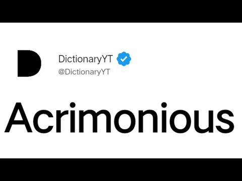 Acrimonious Meaning in English