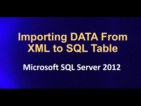 Importing DATA From XML to SQL table