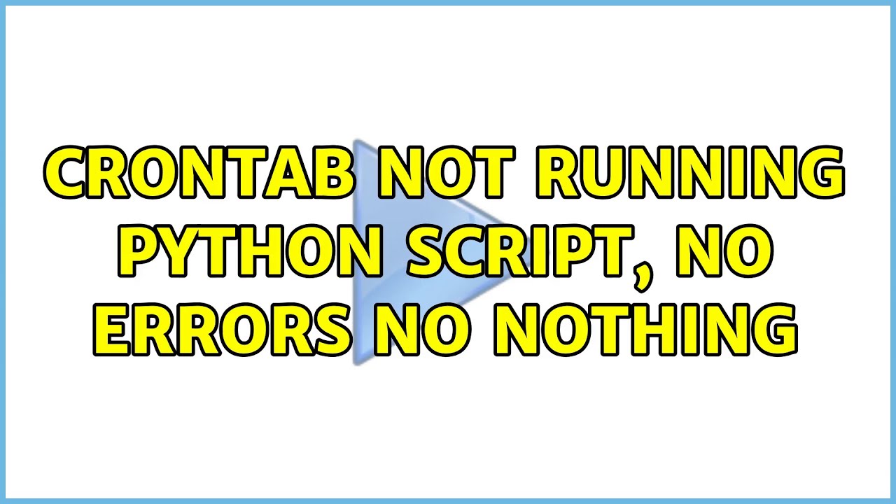 Crontab not running python script, no errors no nothing
