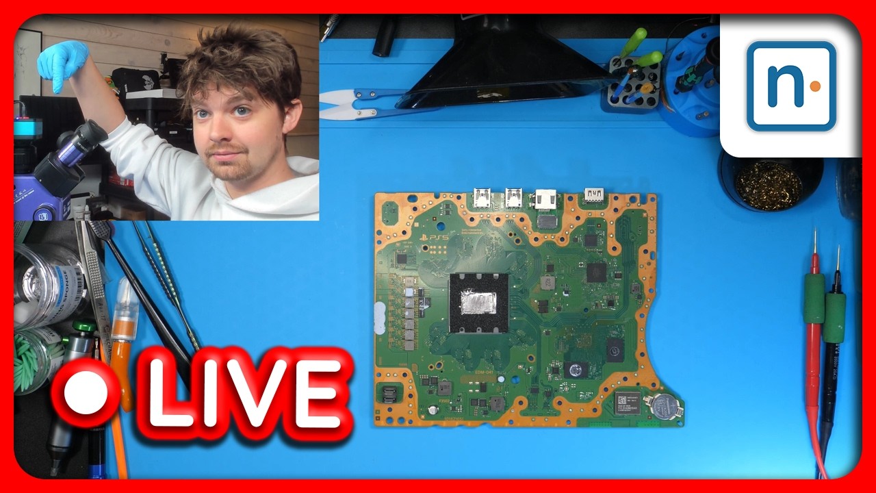 LIVE - Can I Fix this COOKED PS5 Motherboard?? (First Optical Scope Stream!)