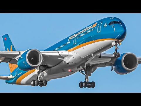 ✈️ 60 AWESOME LANDINGS in 45 MINUTES | HANOI Noi Bai Airport 🇻🇳 VIETNAM Plane Spotting [HAN/VVNB]
