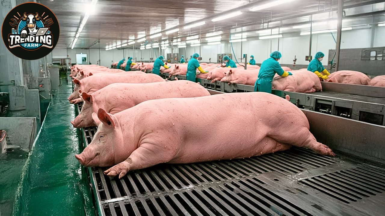 How America Raises 75M Pigs Every Year – Inside Modern Pig Farms | Processing Factory
