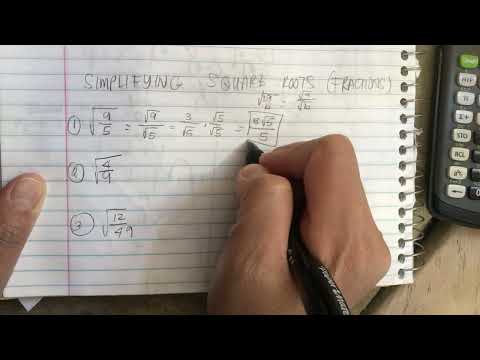 Simplifying square roots in Fractions