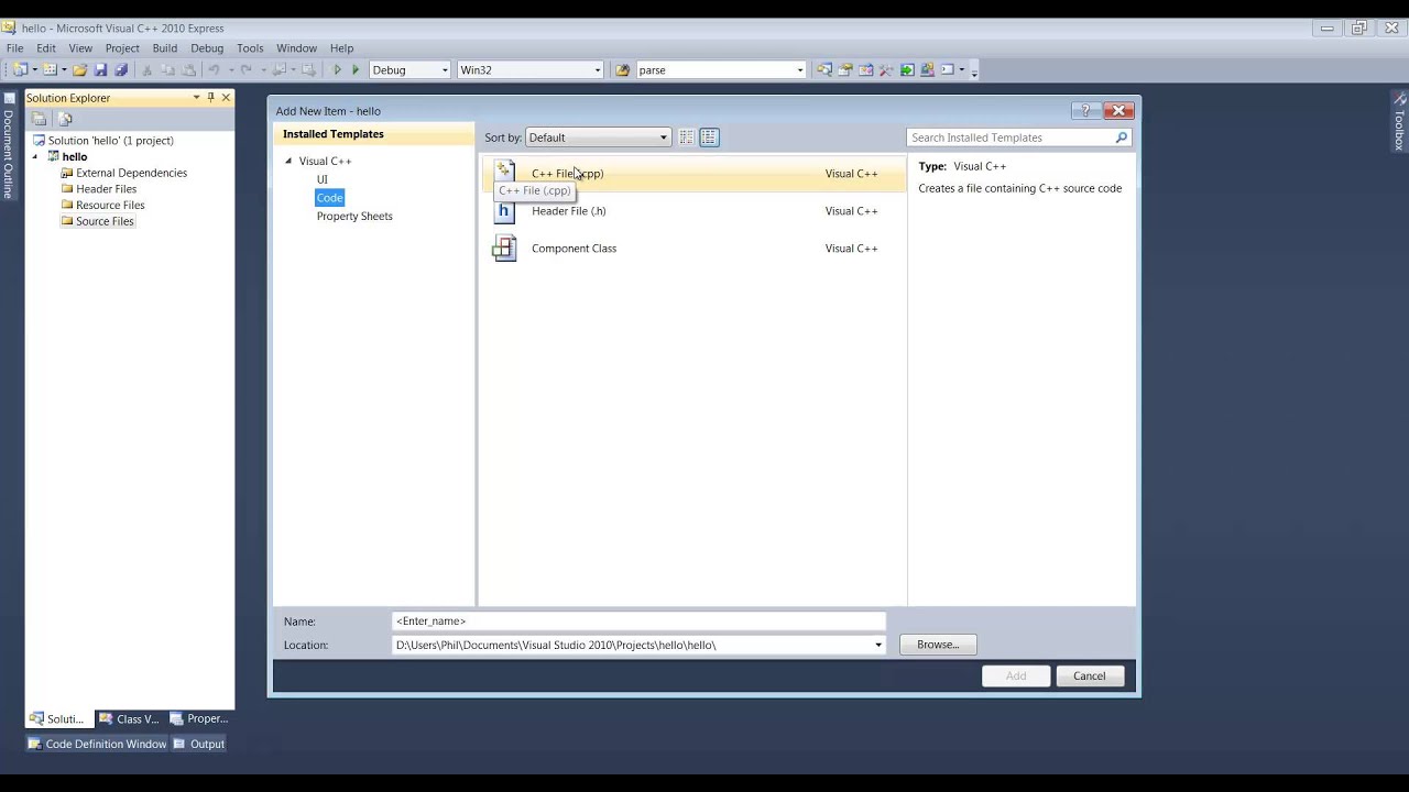 HOWTO Create a Basic C Program in Microsoft Visual Studio 2010