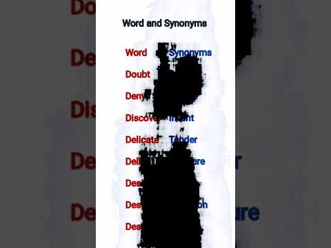 Word synonyms in english #video