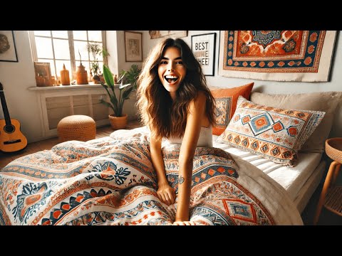 🌸 JSD Boho Floral Printed Sheet Set Queen Size | Best Boho Sheet 🛏️