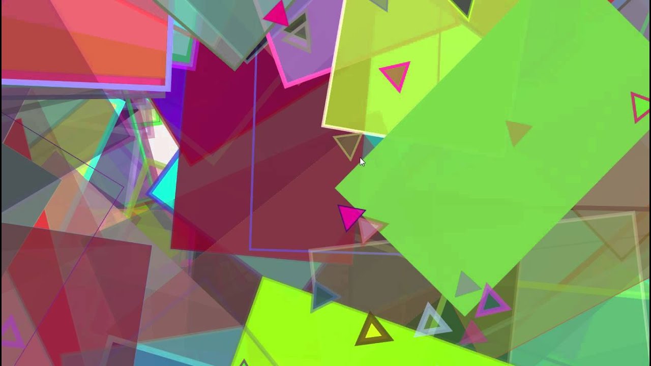 Processing - Overlapping Squares and Triangles