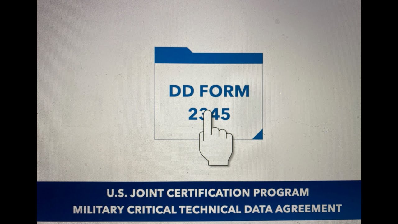 United States Joint Certification: How to fill out the DD Form 2345 (USA version) (open caption)