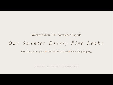 Weekend Wear | The November Capsule One Sweater Dress, Five Looks