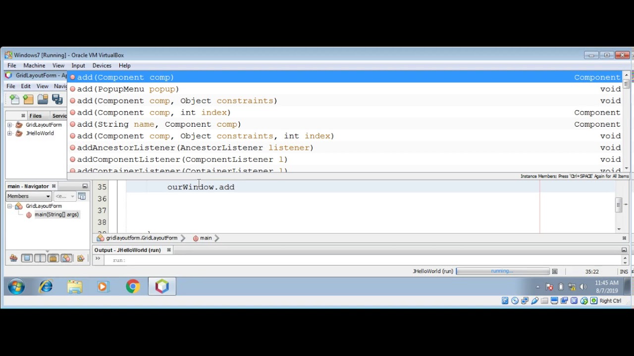 How to create a simple form using GridLayout in JAVA Swing