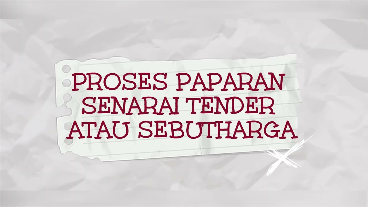 MANUAL PENGGUNA SISTEM KOMUNITI PINTAR PENDAFTARAN DAN PEMBELIAN DOKUMEN PELAWAAN TENDER SEBUT HARGA