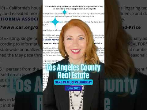 Los Angeles County Real Estate Compared to All of California #losangelesrealestate #larealestate