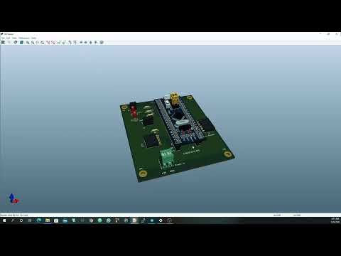 Stacked #STM32F103C8T6 on a simple Carrier Board using #KiCad
