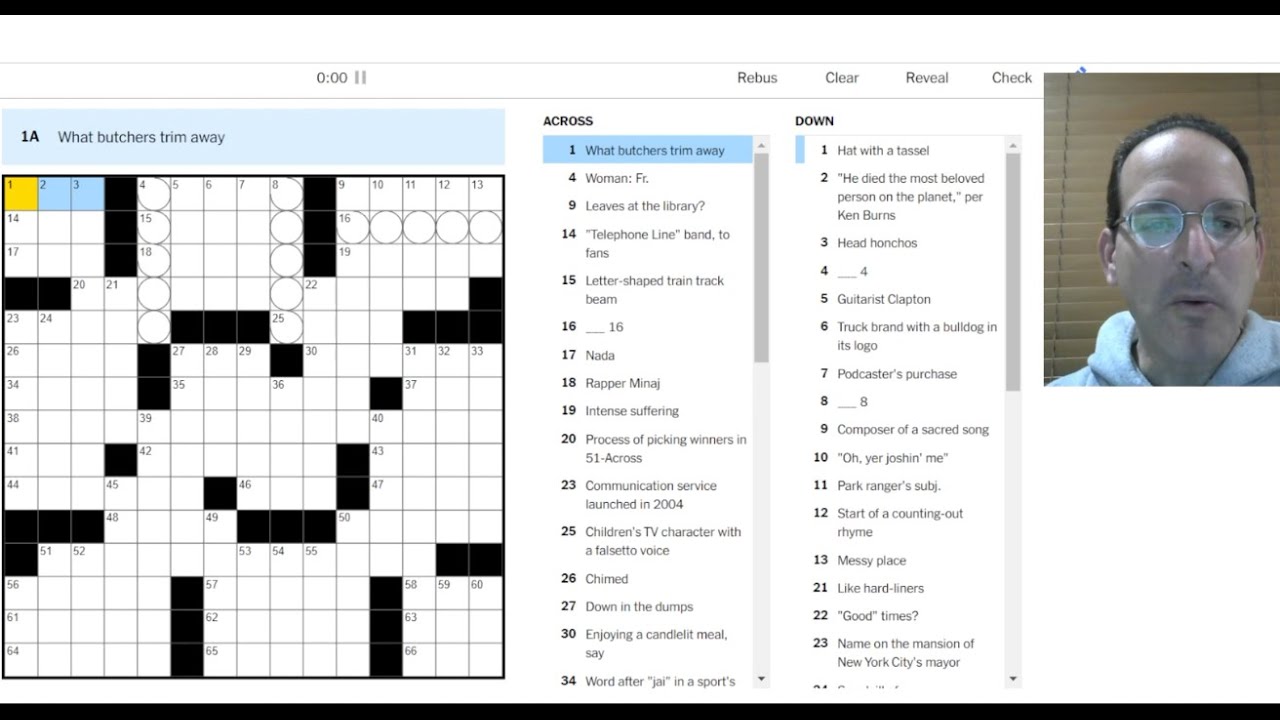 Solving the Tuesday New York Times Crossword - 3-14-23