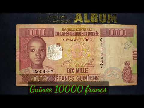 Guinee 10000 francs note | Guinee currency | coins and currency