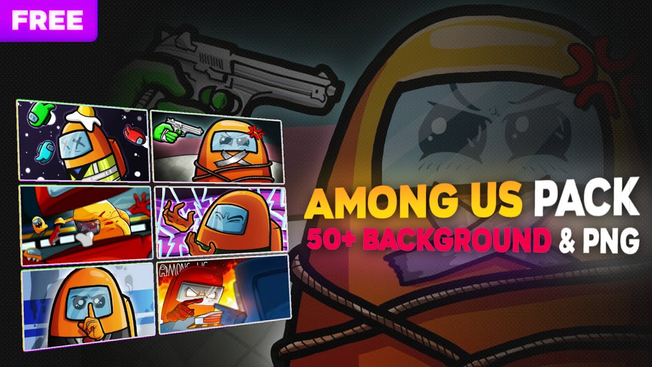 50+ Among Us Background Pack, Among Us New Backgrounds & PNG. #AmongUs #GamePackSeries #1