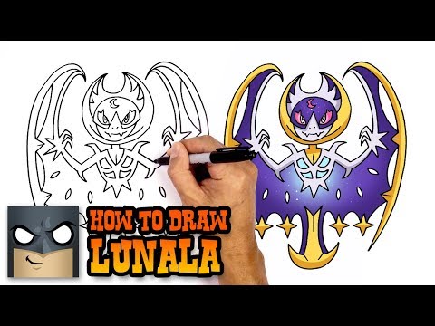 How to Draw Lunala | Pokemon | Barbara Gowin's Blog
