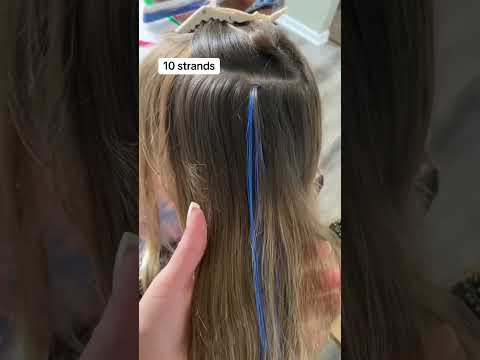 What different amounts of tinsel look like #fairyhair #hairtinsel #hair #hairstyle #tinsel