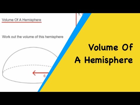 Hemispheres Volume. How To Find The Volume Of A Hemisphere? (Half Of A Ball)