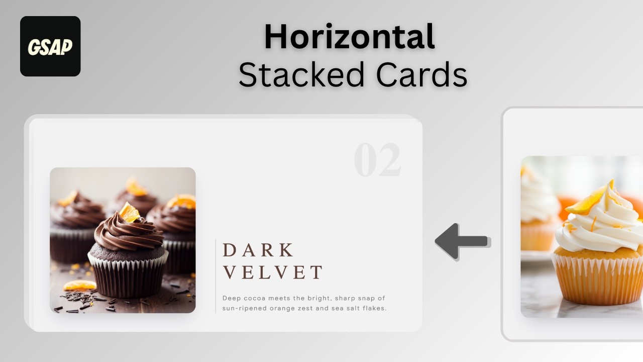 Horizontal Stacked Card Animation on Scroll | GSAP ScrollTrigger #gsap