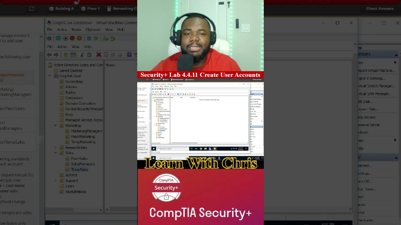 🌐 Security+ Lab 4.4.11 — Create User Accounts