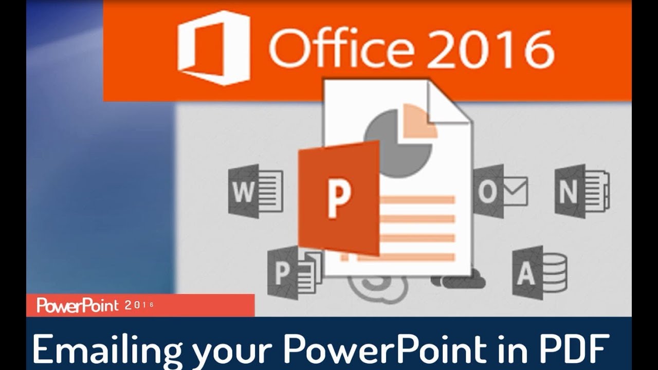 PowerPoint 2016 Tutorial: Emailing your PowerPoint as a PDF