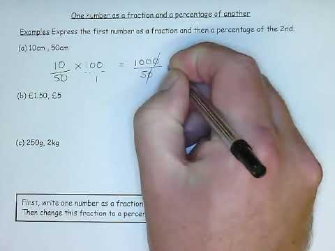 One number as a percentage of another