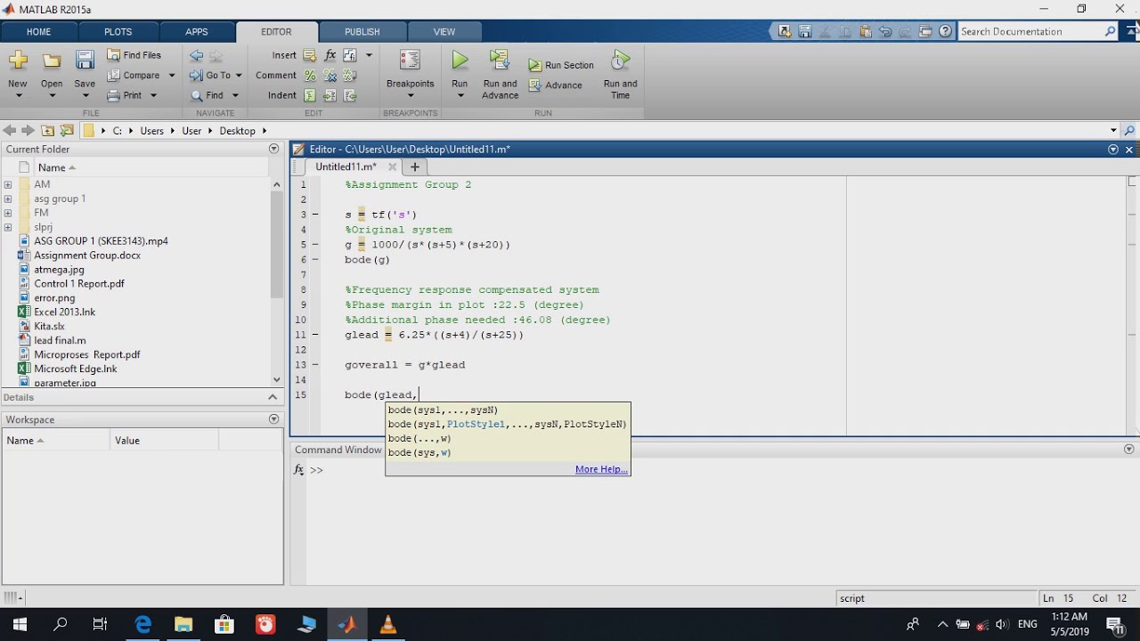 Frequency Domain using Lead compensator