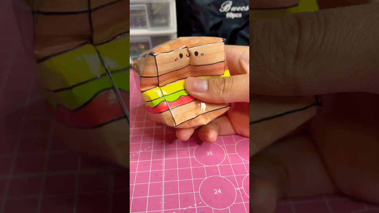 hamburger paper squishy🍔#papersquishy #squishy #papercraft #asmr