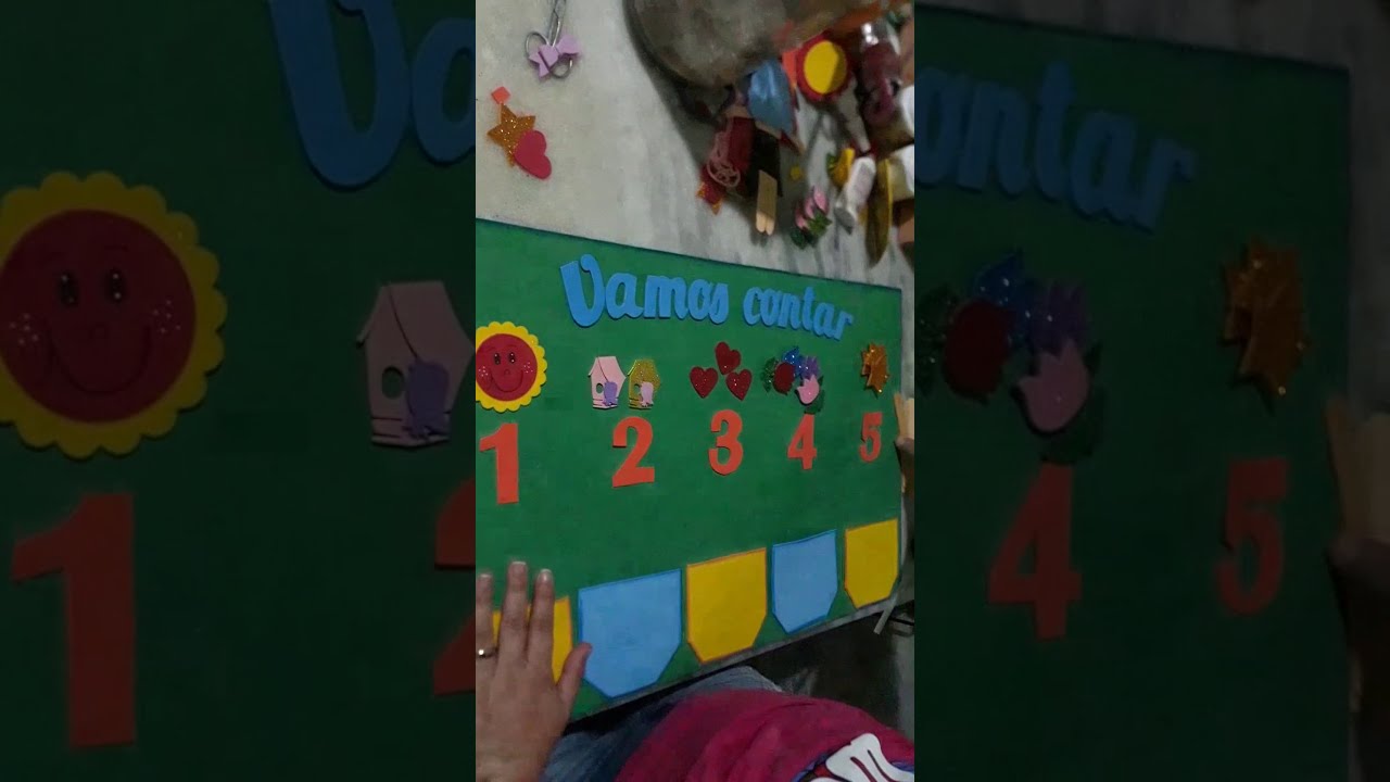 Como fazer painel de e.v.a NÚMEROS E QUANTIDADES do 1 ao 5📚#RecursoPedagógico 🖍