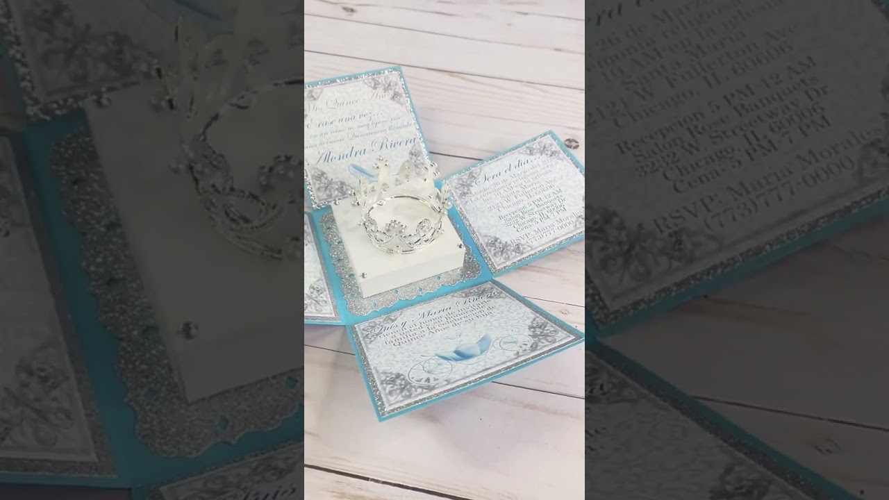 Quinceañera Invitations in Cinderella theme