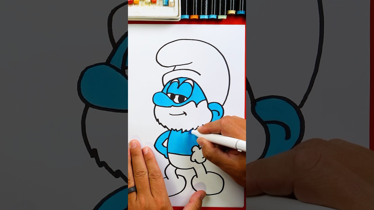 Come draw Ken from the new Smurfs movie! Available on digital today! #artforkidshub #smurfsmovie